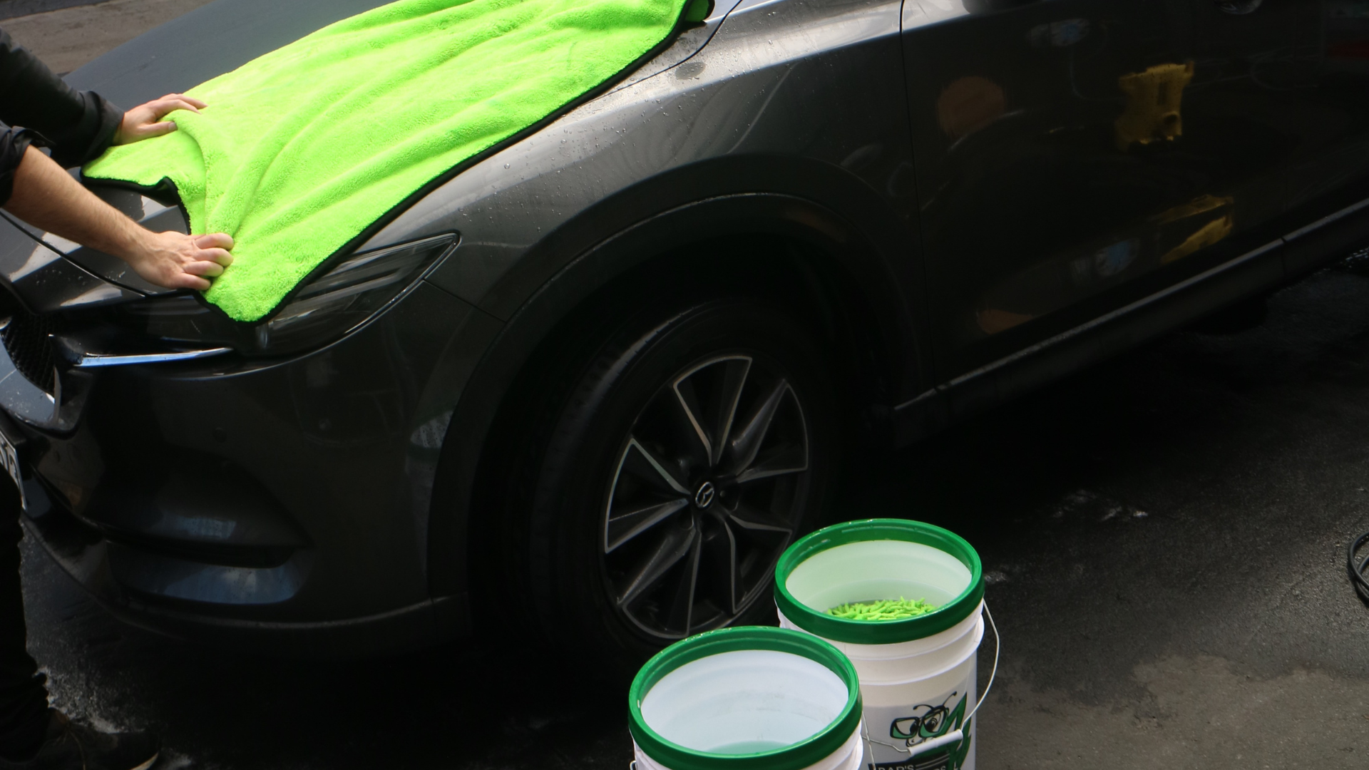 Car Cleaning Wash Buckets | 3pc set | At-Home Car Wash Tools